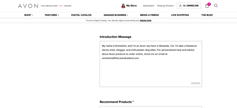 How to edit your Avon online store | Fierce and Radiant Trainings