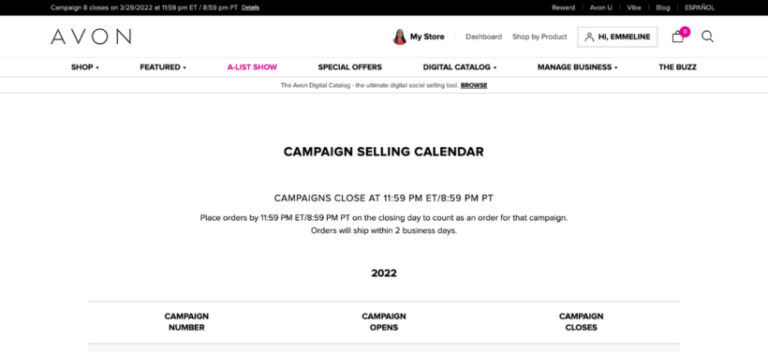 How to download the Avon campaign calendar | Fierce and Radiant Trainings
